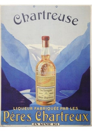 Affiche ancienne Chartreuse "Montagne" | Objets, goodies et accesso...