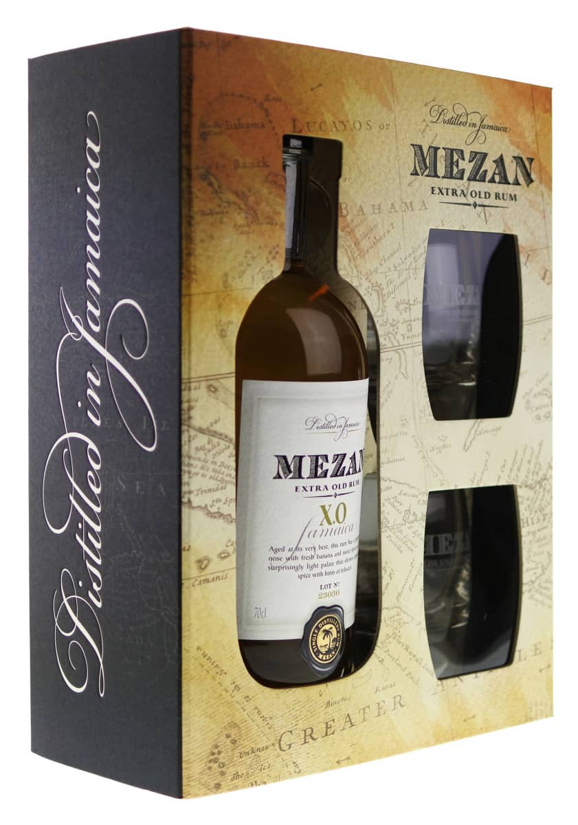 Mezan - Jamaica XO Box with glasses | Rum from Jamaica
